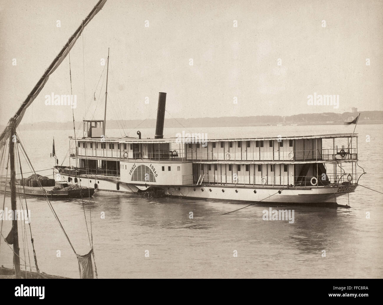 EGYPT: NILE STEAMER, 1894. /nThe English steamship 'King Abbas' on the ...