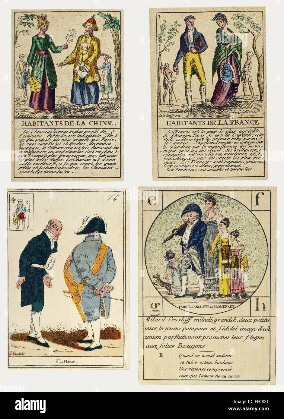 PLAYING CARDS, 1800. /nFrench playing cards, 1800-1830 Stock Photo - Alamy