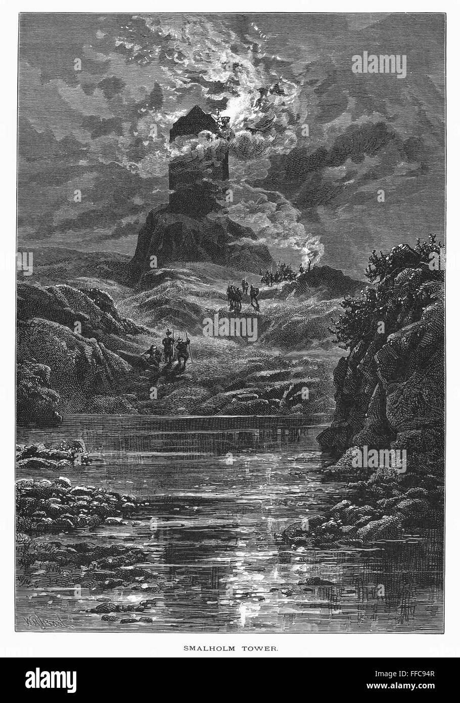 SCOTLAND: SMAILHOLM TOWER. /nView of Smailholm Tower, in the border ...