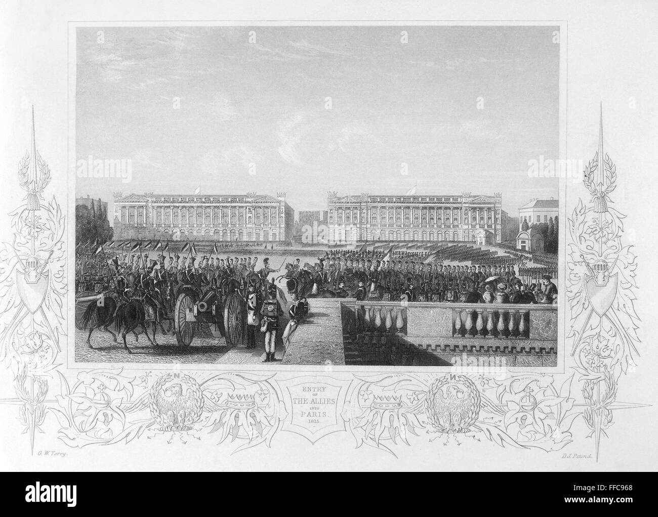 NAPOLEONIC WARS, 1815. /nThe entry of the Allies into Paris after the ...