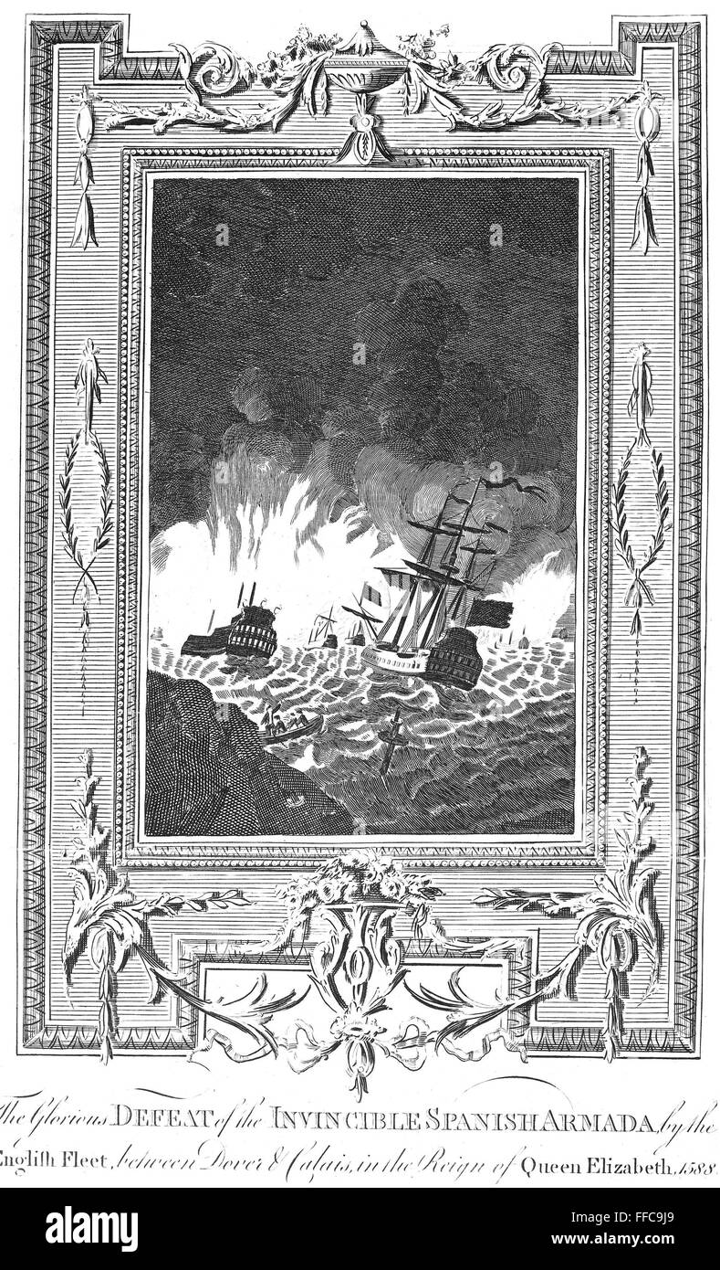 DEFEAT OF SPANISH ARMADA. /nDefeat of the Spanish Armada by the English ...