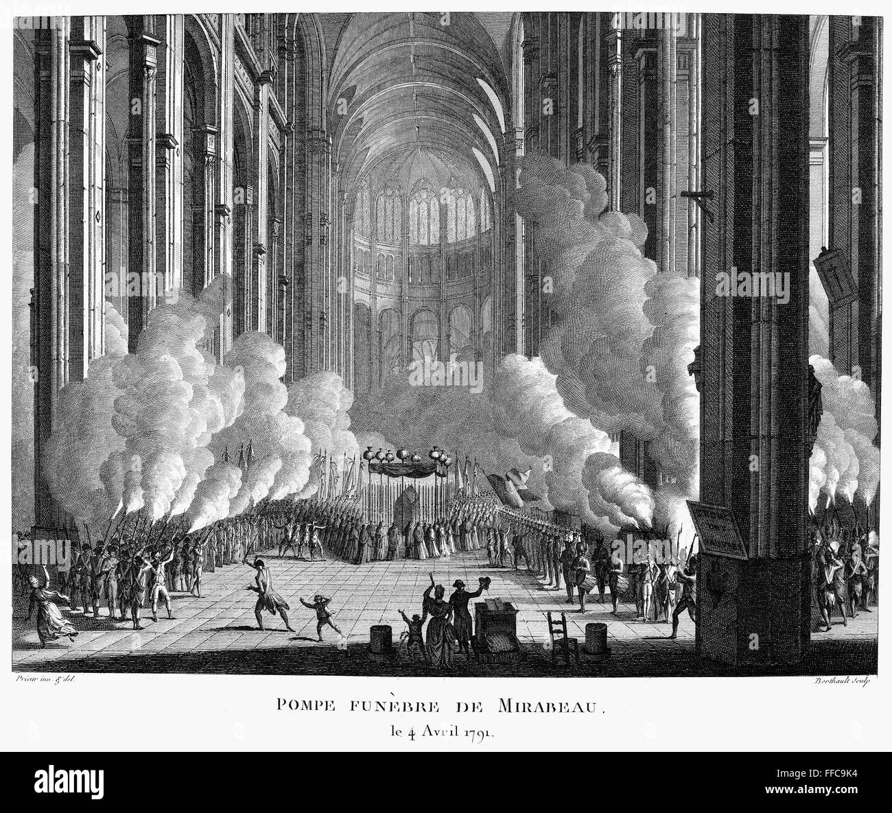 FRENCH REVOLUTION, 1791. /nFuneral ceremony for the Comte de Mirabeau ...