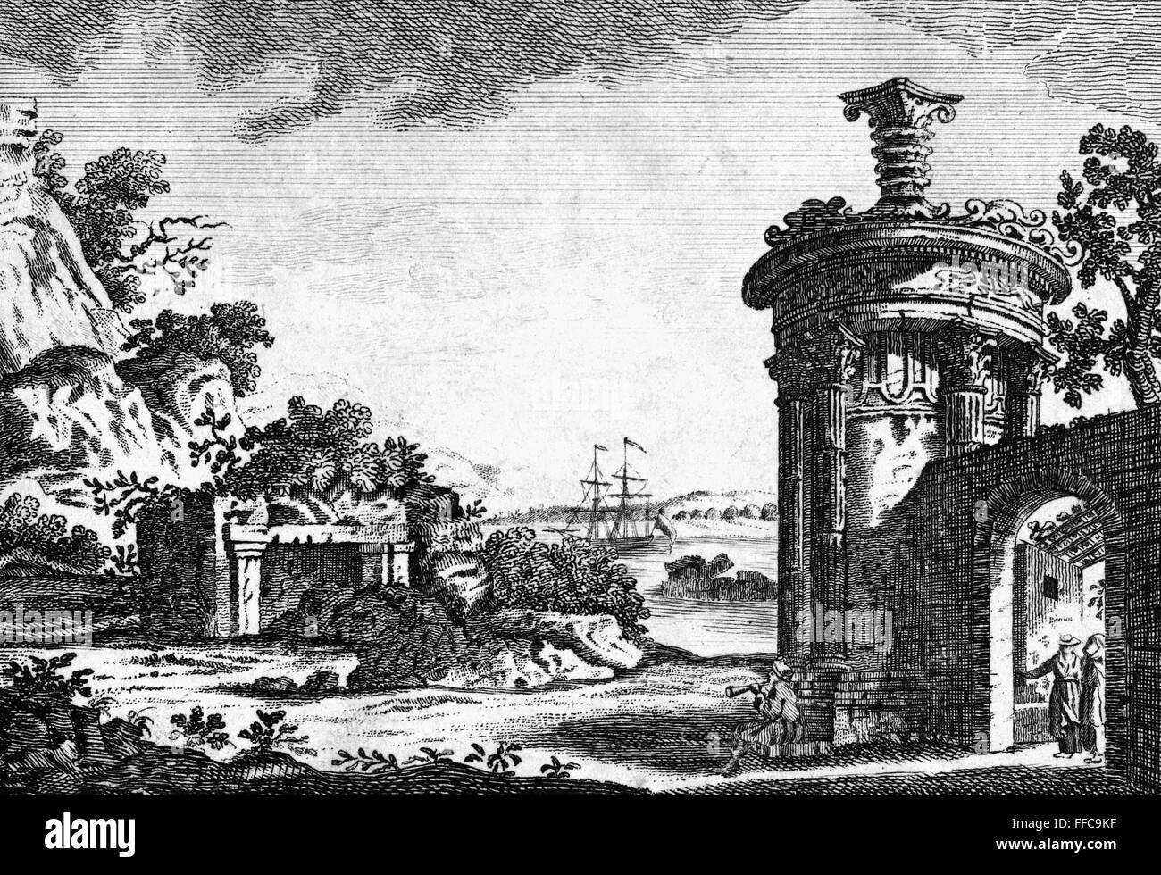 ATHENS: PANTHEON. /nView of the Pantheon in Athens, Greece, built by ...