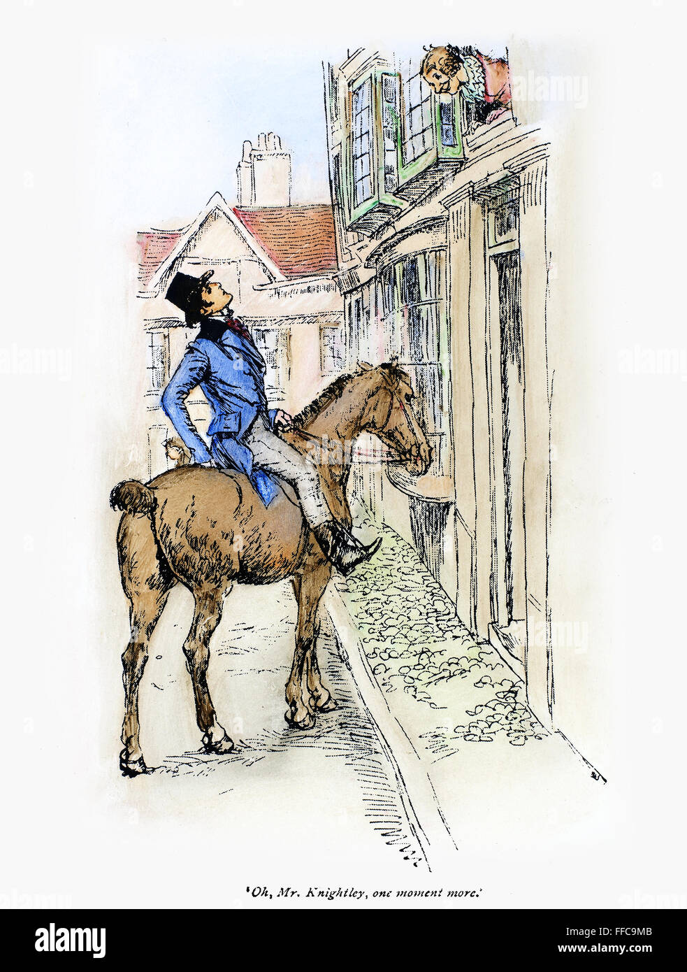 AUSTEN: EMMA. /n'Oh, Mr. Knightley, one moment more.' Illustration by ...