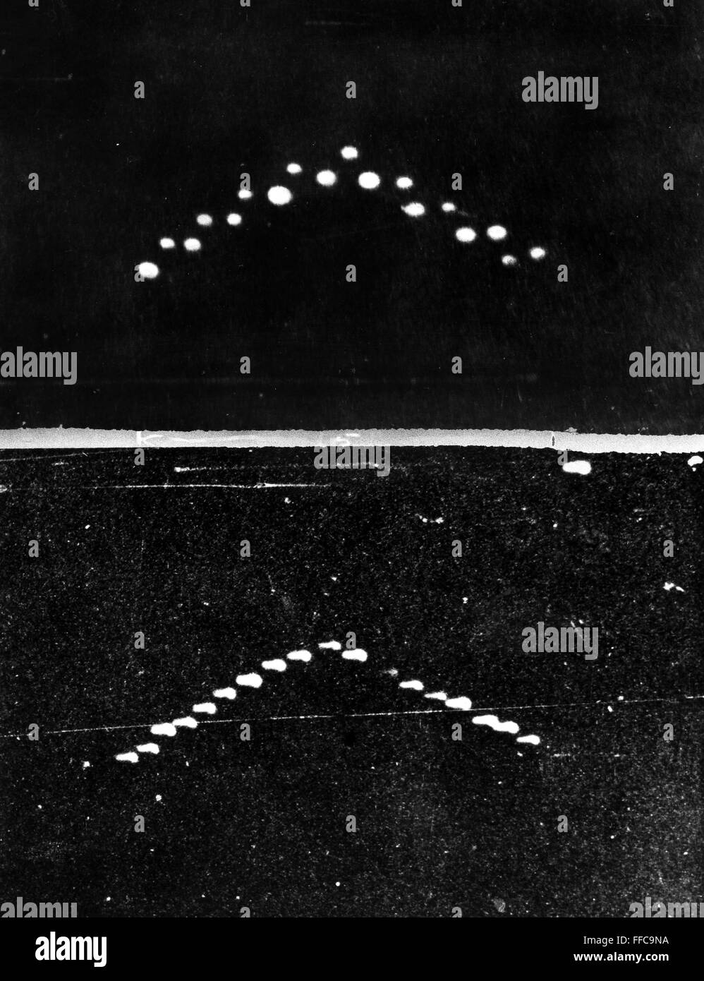 UFO: LUBBOCK LIGHTS, 1951. /nFlying formation of lights photographed by ...