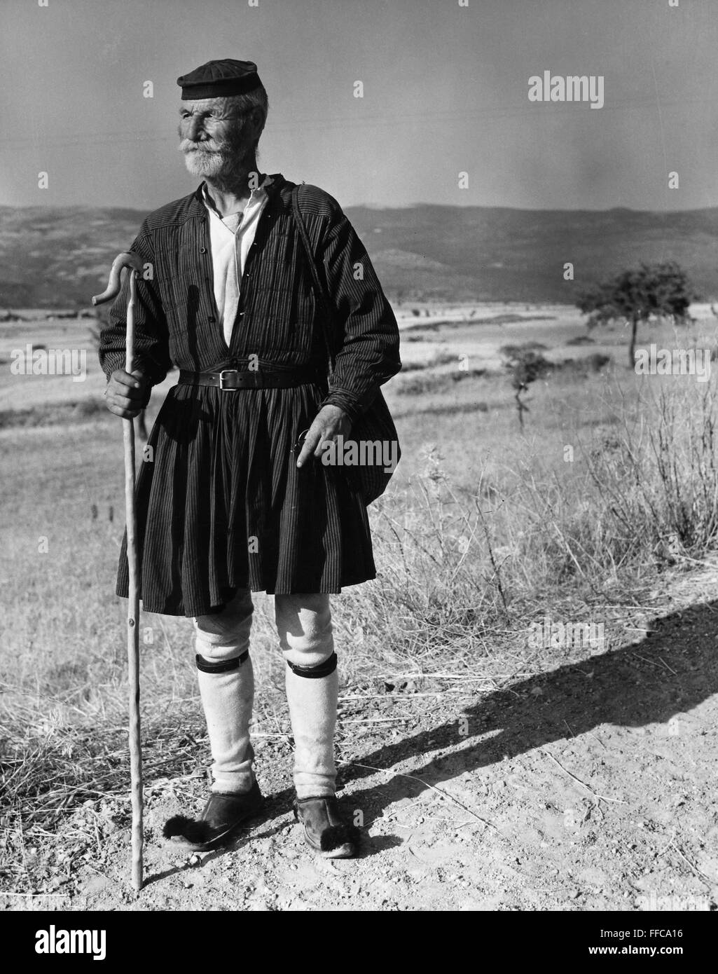 GREECE: PEASANT, 1950. /nA peasant of central Greece in traditional ...
