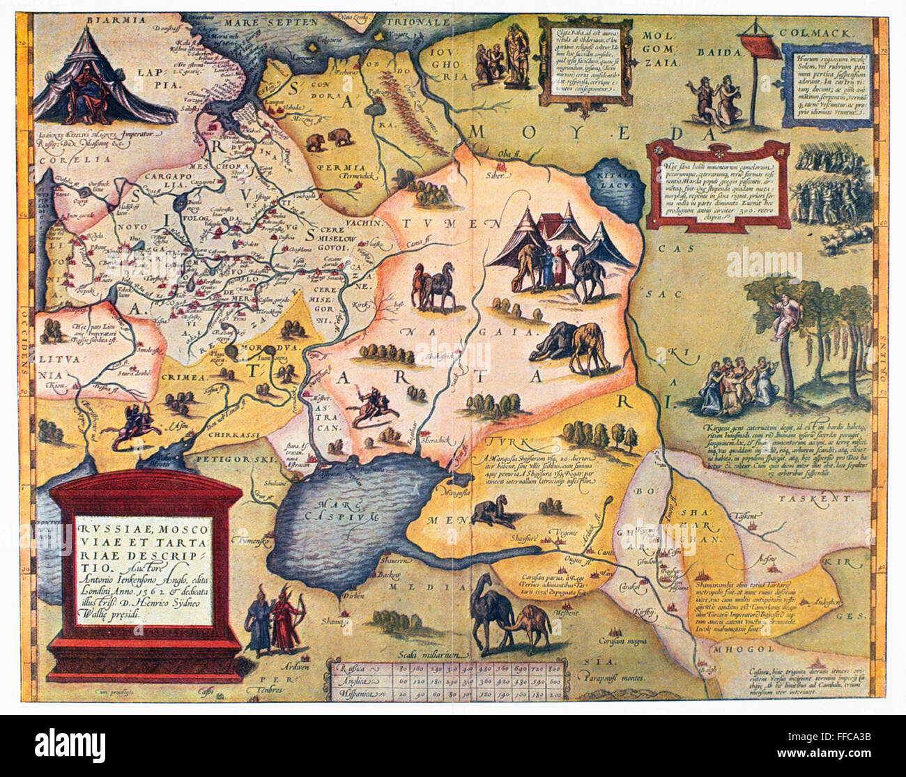 RUSSIA: MAP, 1562. /nEnglish map of the Russian empire, 1562, from a ...