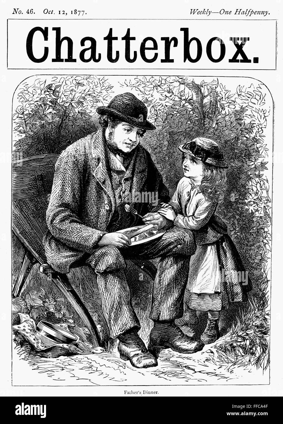 FATHER'S DINNER, 1877. /nCover illustration for Chatterbox magazine ...