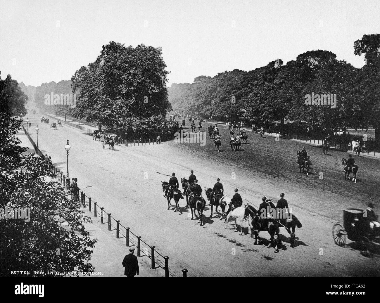 LONDON: ROTTEN ROW, c1900. /nView of Rotten Row, on the south side of ...