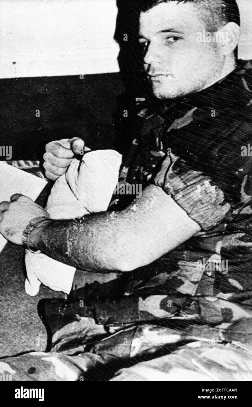 IRAN HOSTAGE CRISIS, 1979. /nUnited States Marine held hostage at the ...