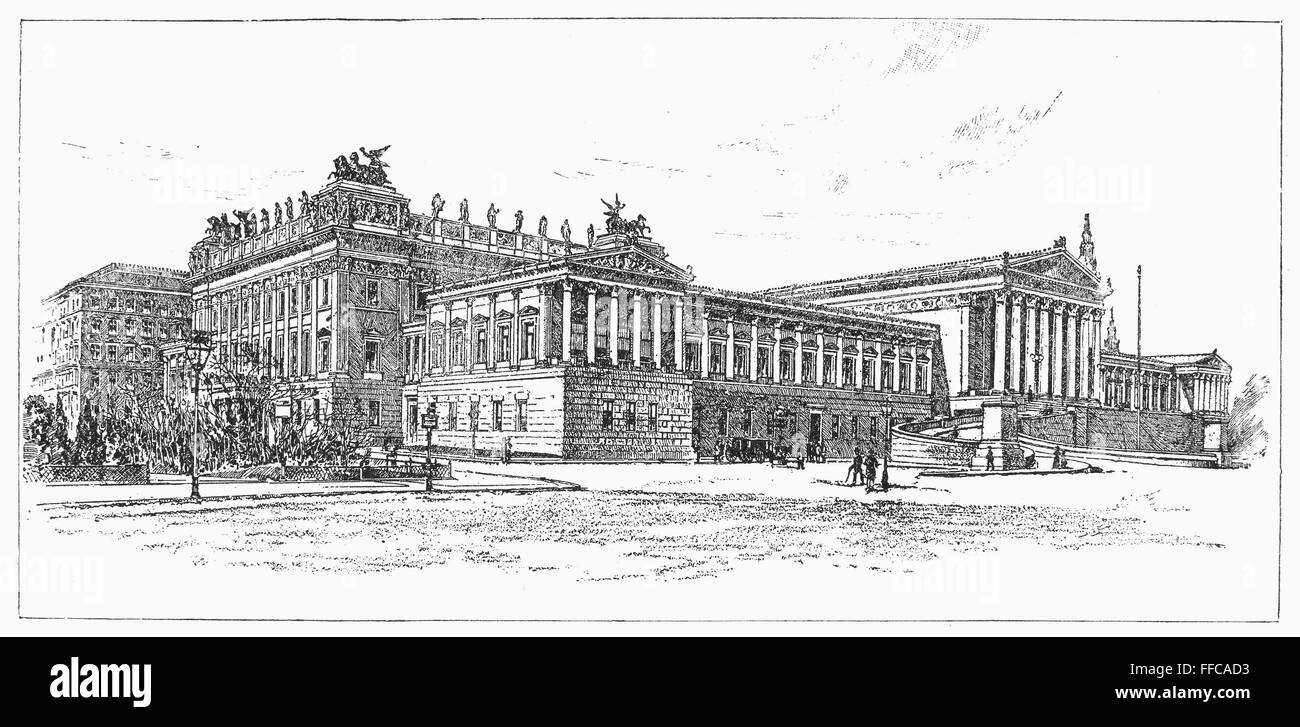 VIENNA: PARLIAMENT, 1889. /nThe Parliament House (Reichsrath) at Vienna ...