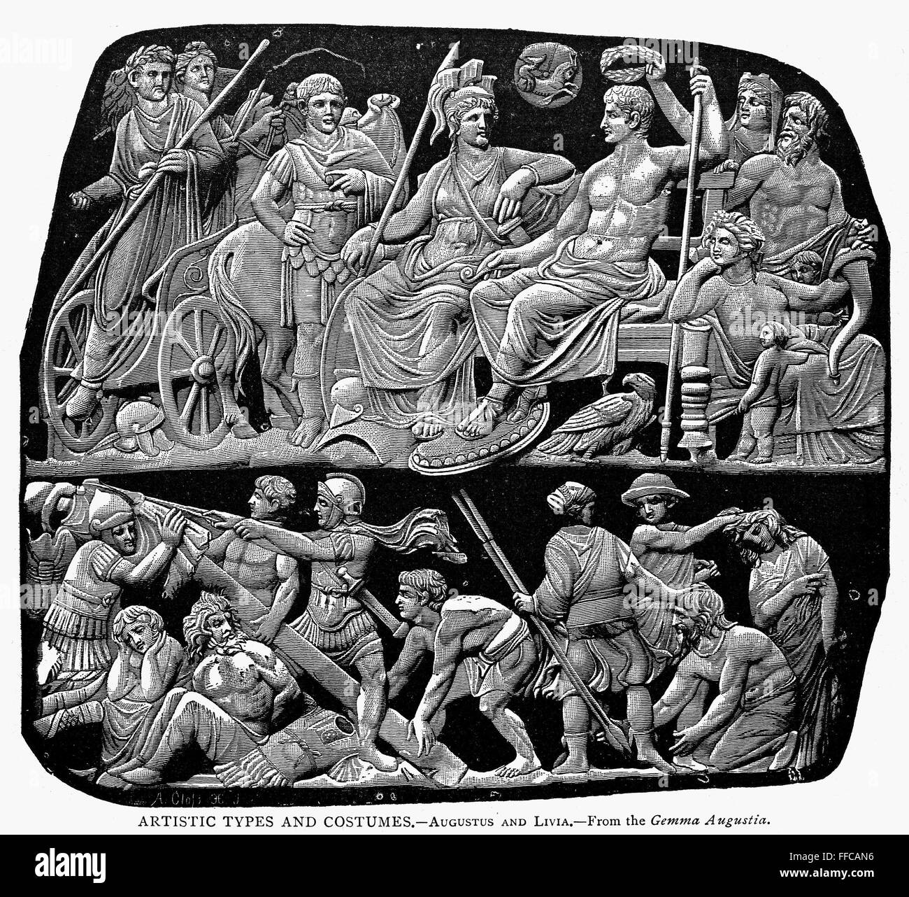 ROME: GEMMA AUGUSTEA. /nEngraving after the 'Gemma Augustea' cameo ...