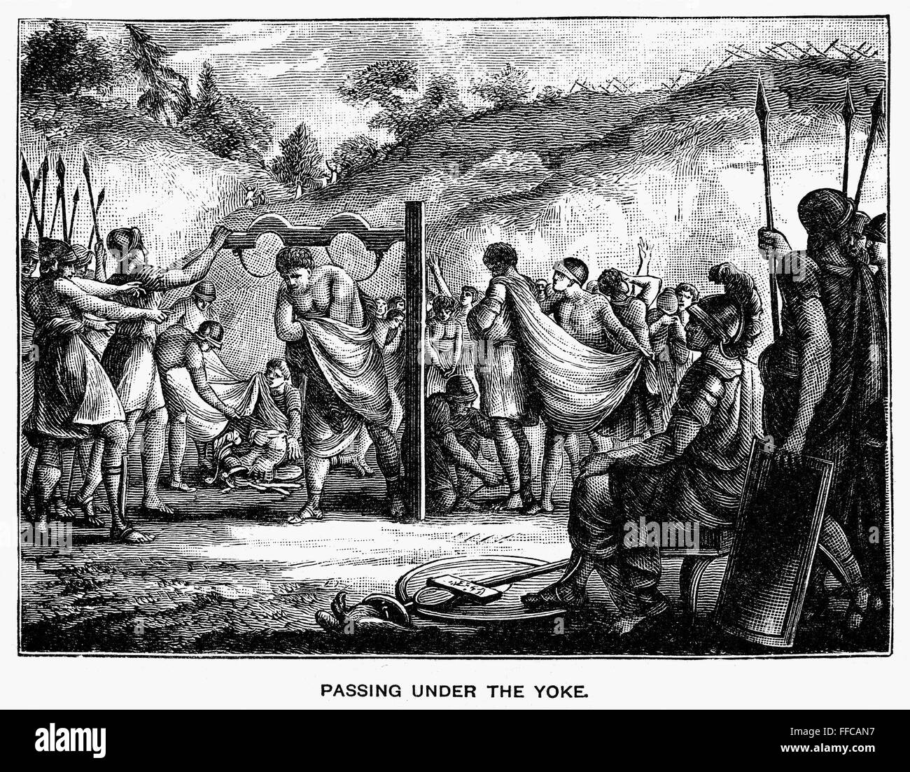 Passing under the yoke Black and White Stock Photos & Images - Alamy