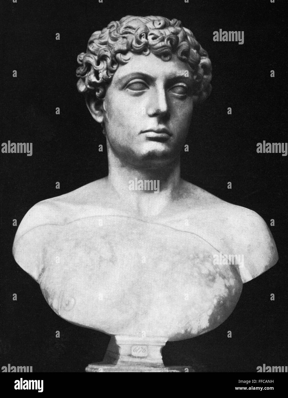 ROMAN BUST: YOUNG MAN. /nAncient Roman marble bust Stock Photo - Alamy