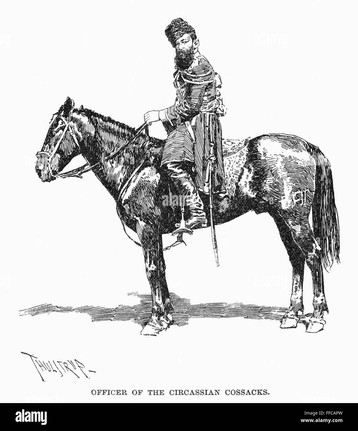 RUSSIAN COSSACK OFFICER. /nOfficer of the Russian Circassian Cossacks ...