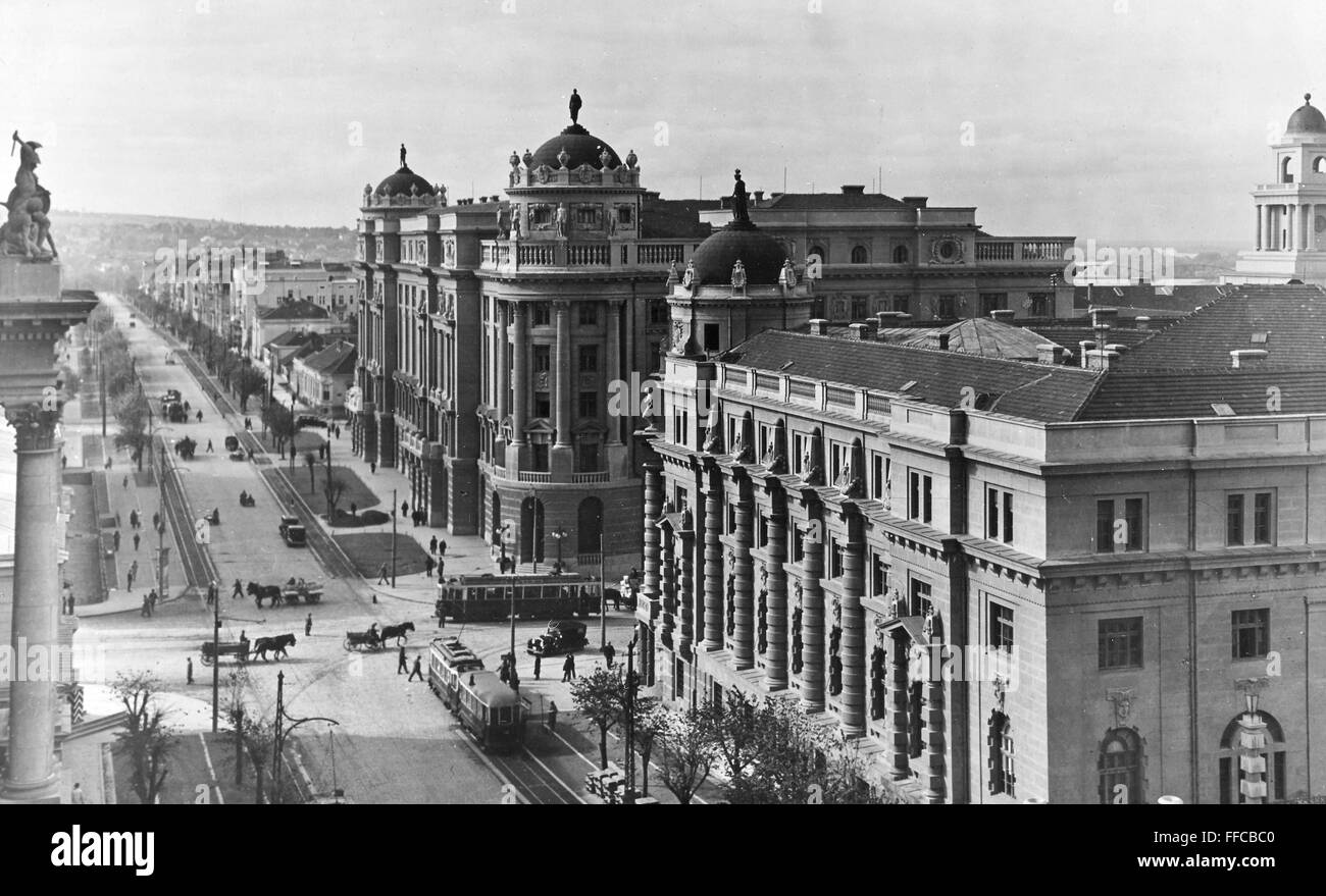 YUGOSLAVIA: BELGRADE. /nEmperor Dusan Street in Belgrade, Serbia ...