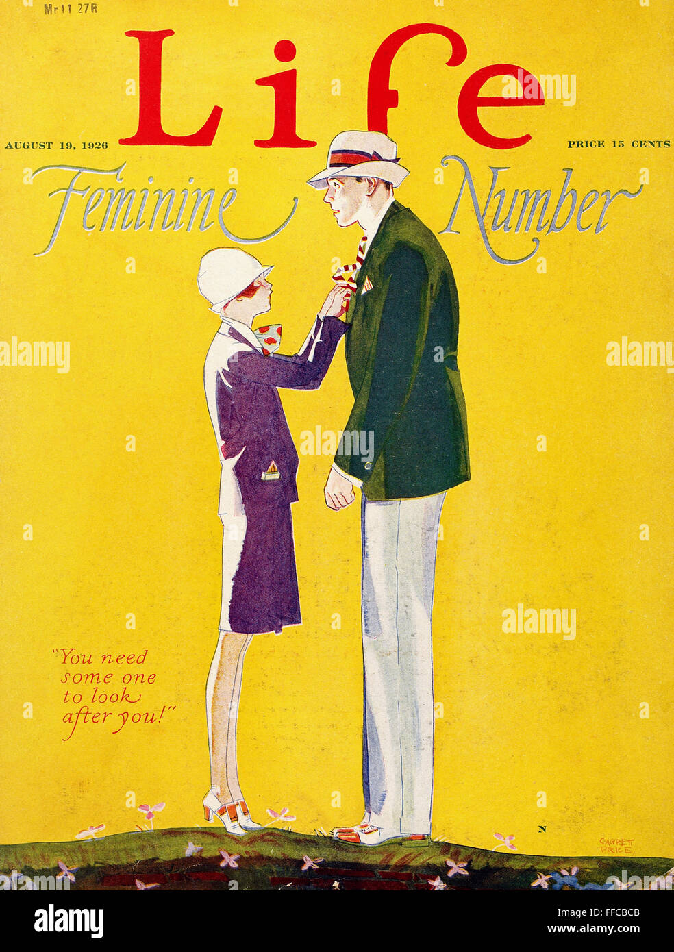 MAGAZINE: LIFE, 1926. /n'Life' magazine cover, 19 August 1926 Stock ...