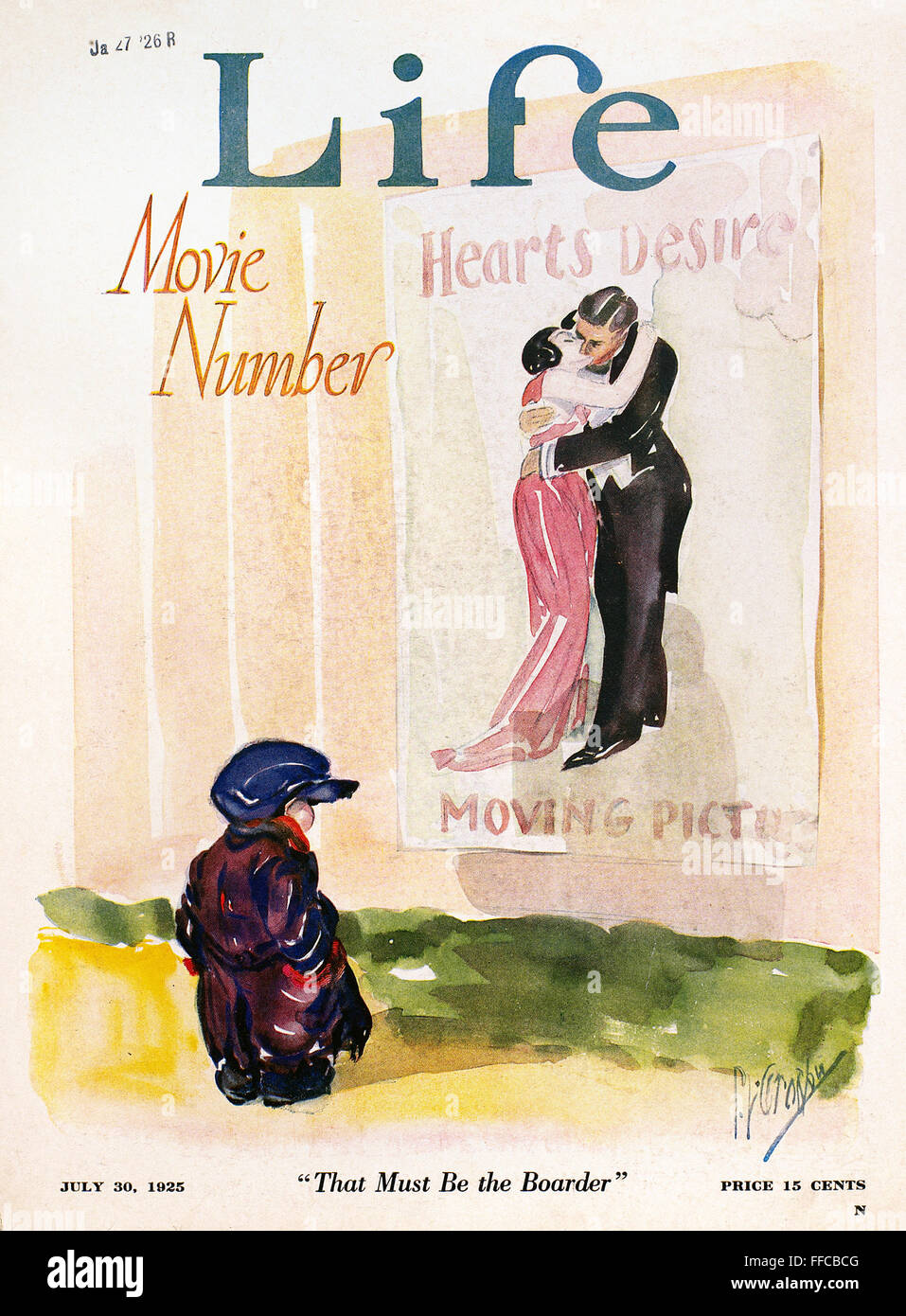 MAGAZINE: LIFE, 1925. /n'Life' magazine cover, 30 July 1925 Stock Photo ...