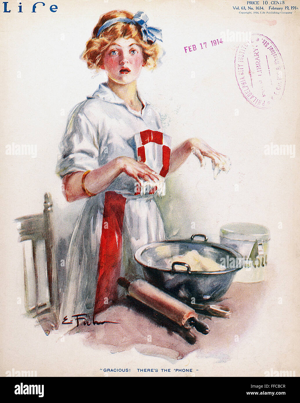 MAGAZINE: LIFE, 1914. /n'Life' magazine cover, 19 February 1914 Stock ...