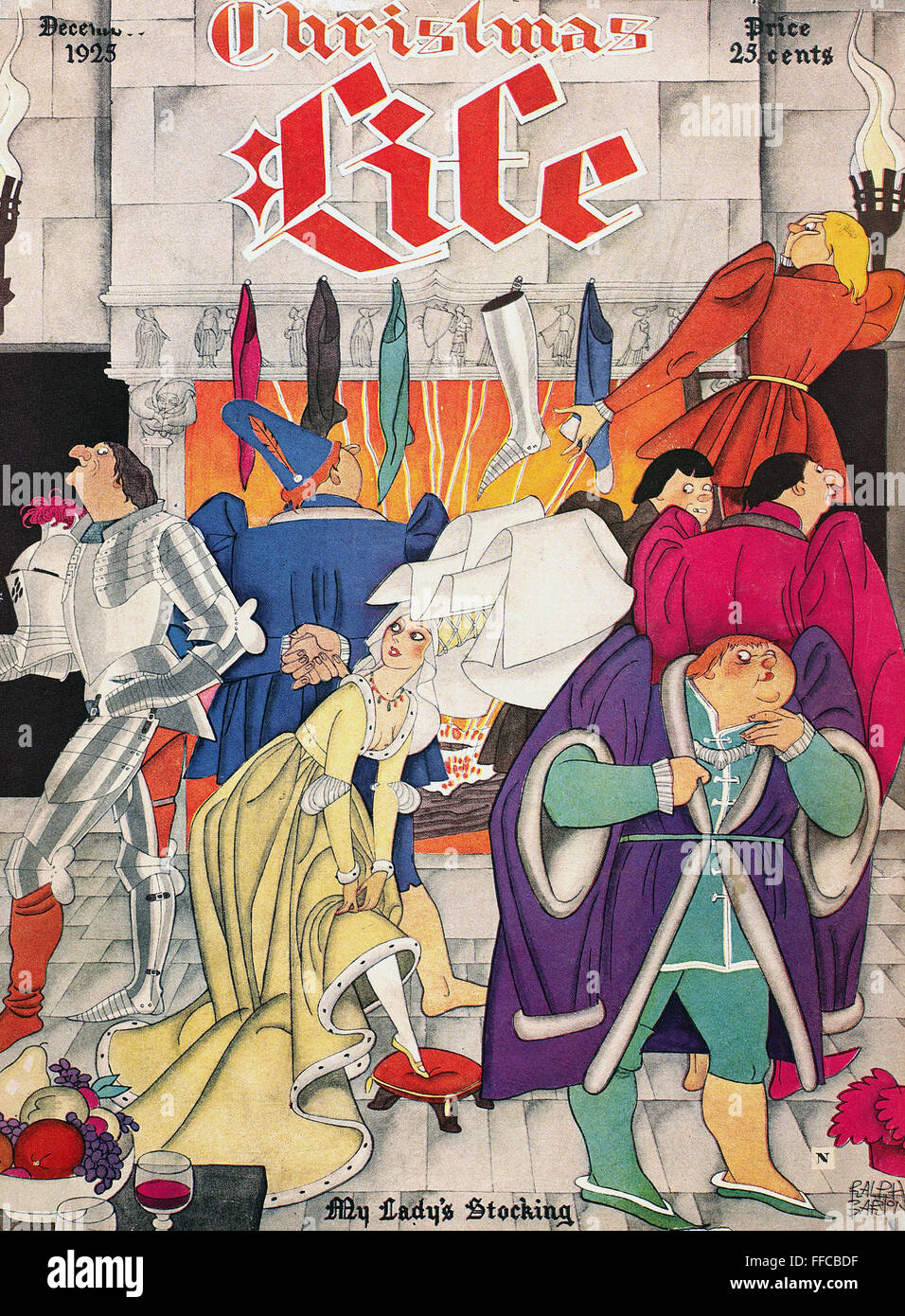 MAGAZINE: LIFE, 1925. /n'Life' magazine cover, Christmas, 1925 Stock ...