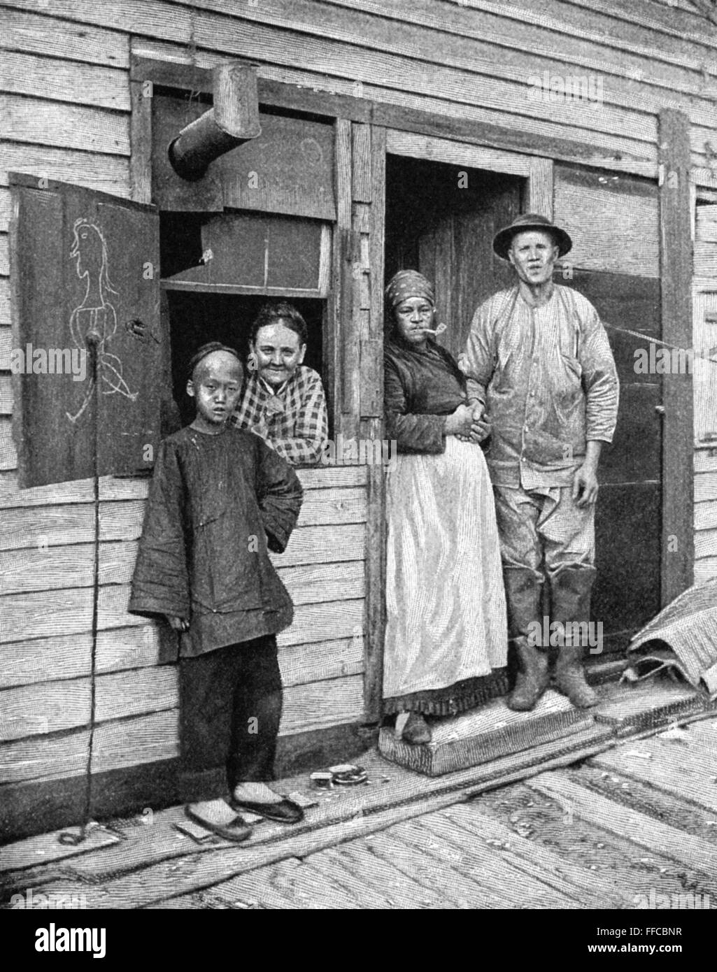 SAN FRANCISCO: CHINATOWN. /nA characteristic 'mixed family' in the ...