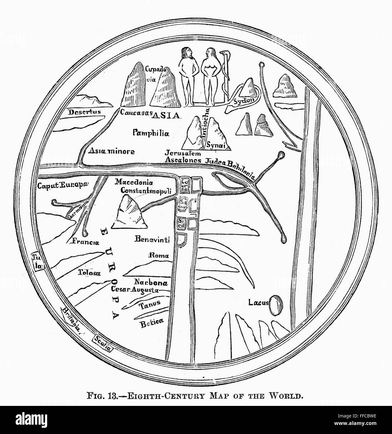 Medieval world map hi-res stock photography and images - Alamy