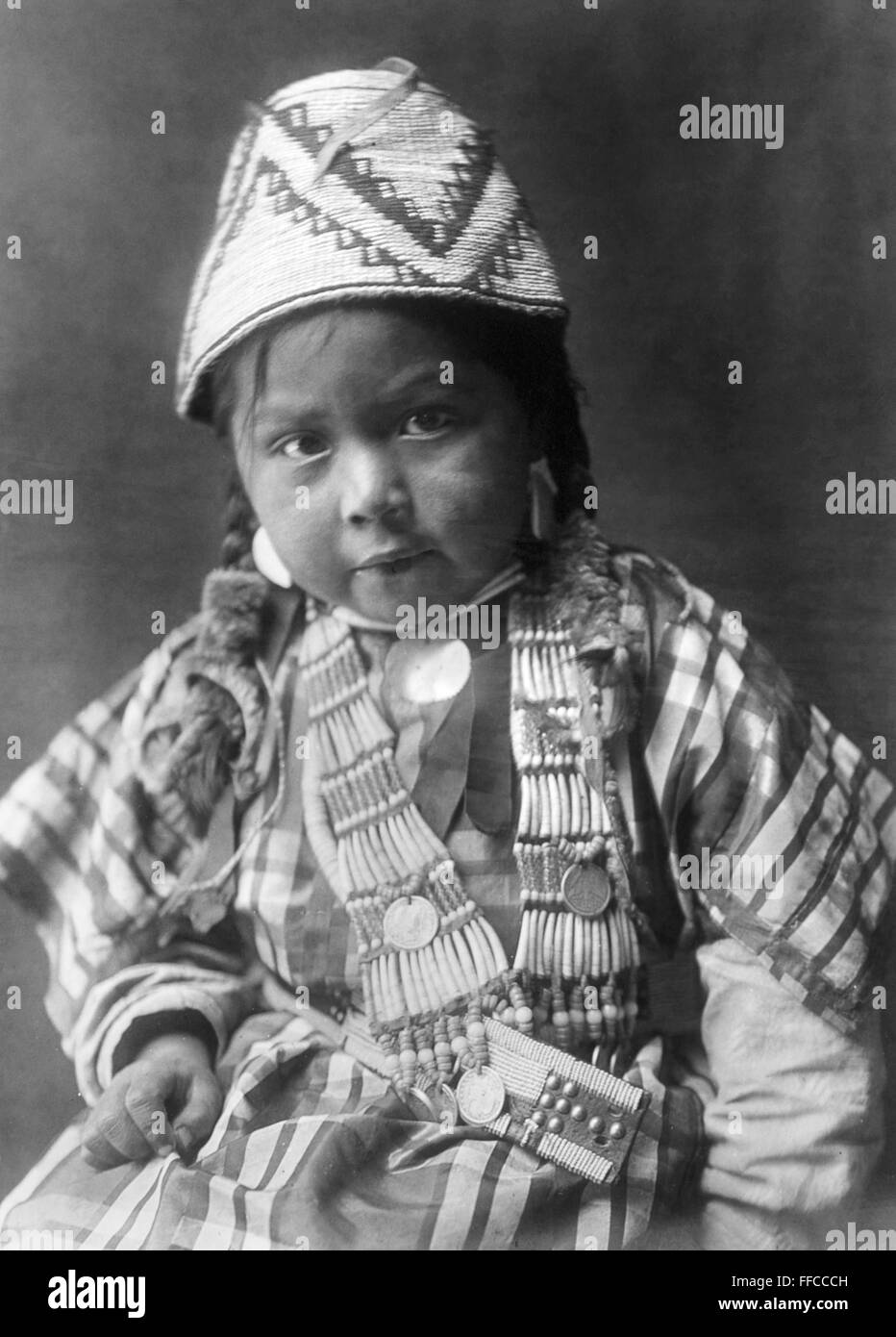 WISHRAM GIRL, 1909. /nA young Wishram Native American girl ...