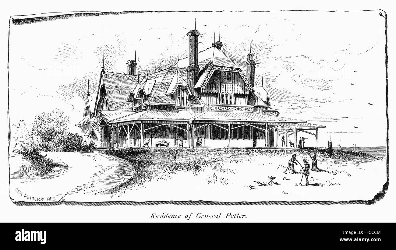 NEWPORT: VILLA, 1870s. /n'Residence of General Potter.' A Newport ...