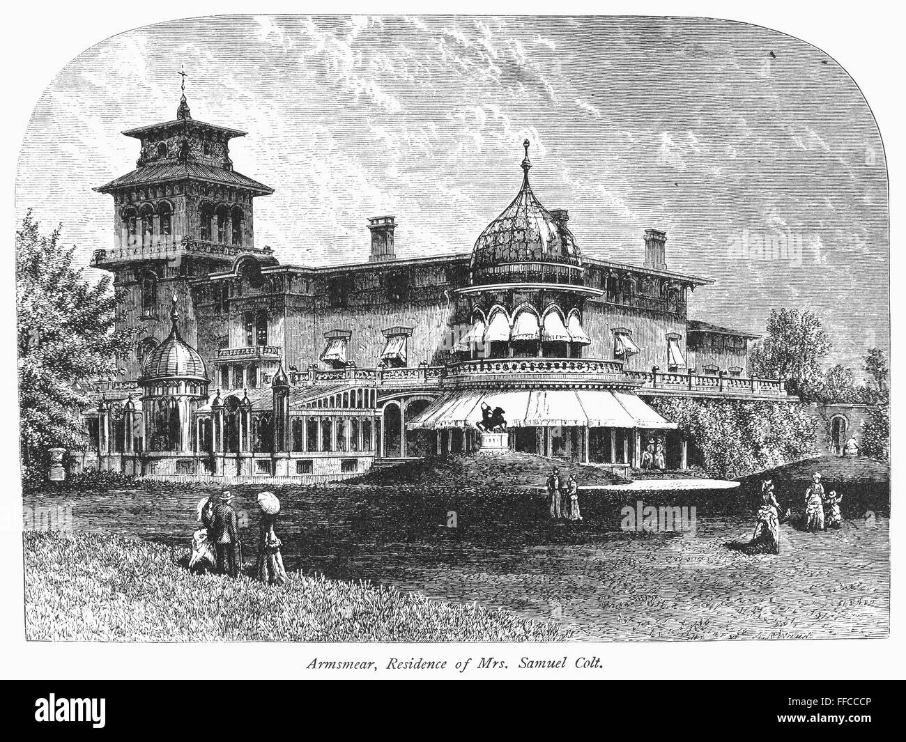 HARTFORD: ARMSMEAR MANSION. /n'Armsmear,' the Samuel Colt mansion at ...