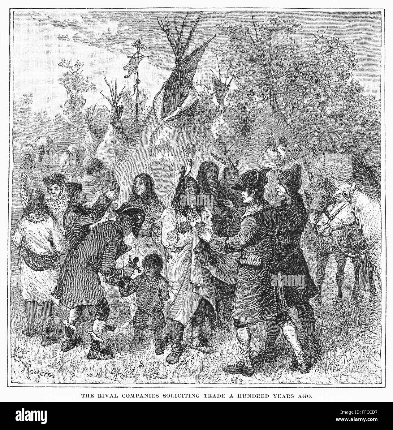 CANADA: FUR TRADE, c1780. /nAgents of the Hudson's Bay Company and the ...