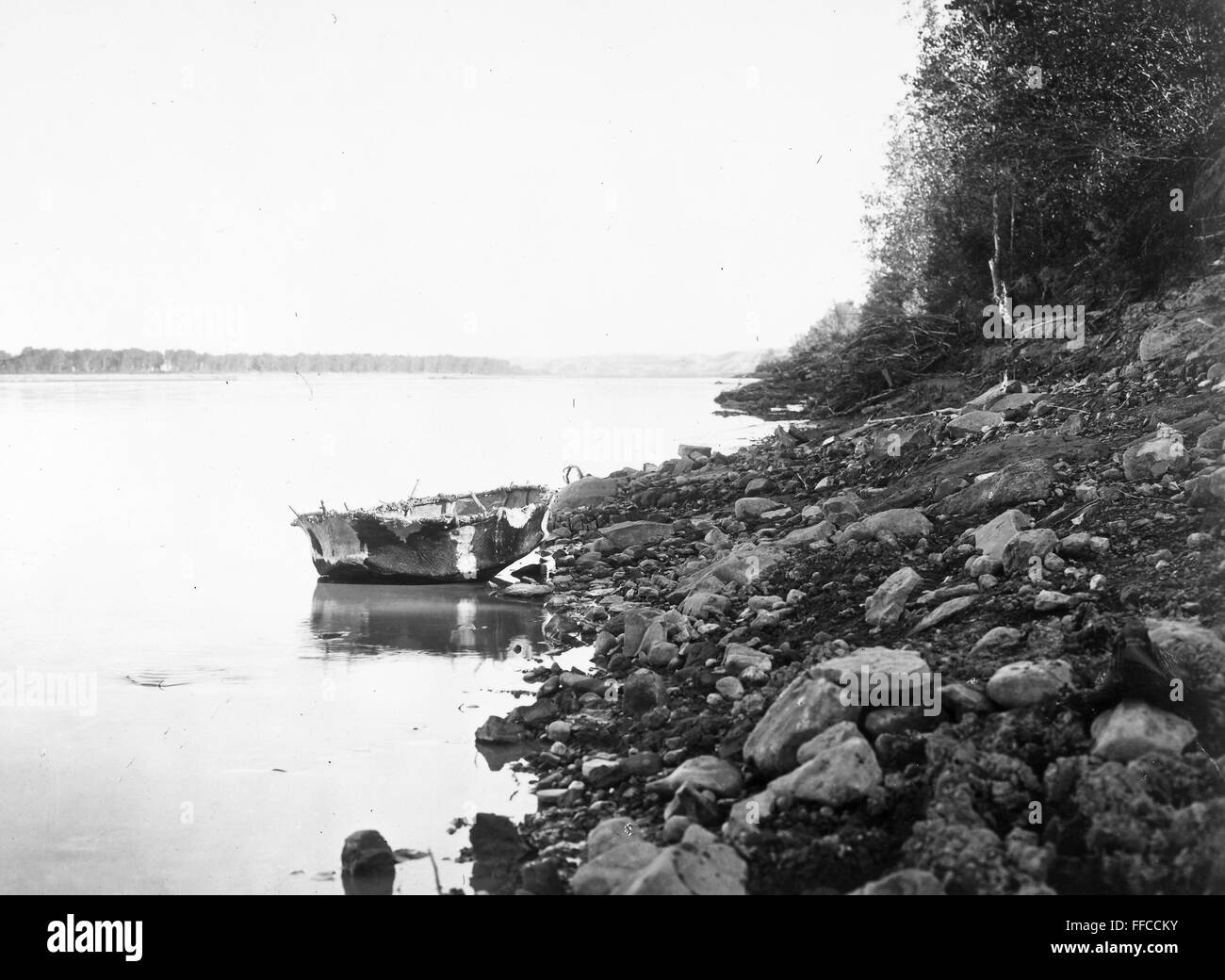 CURTIS: HIDATSA BULL BOAT. /nBoat made of bullhide by the Hidatsa ...