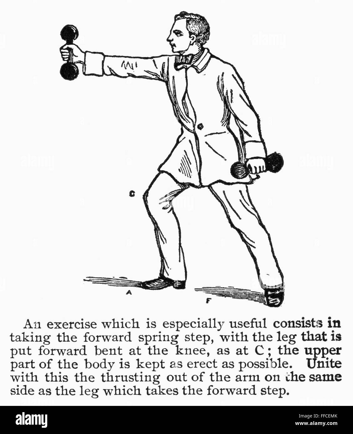 EXERCISE, 19th CENTURY. /nIllustration from a 19th century American ...