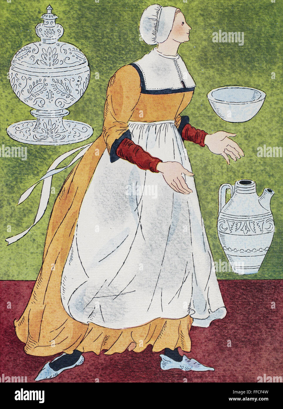 NURSE, 16th CENTURY. /nEuropean nurse of the 16th century Stock Photo ...