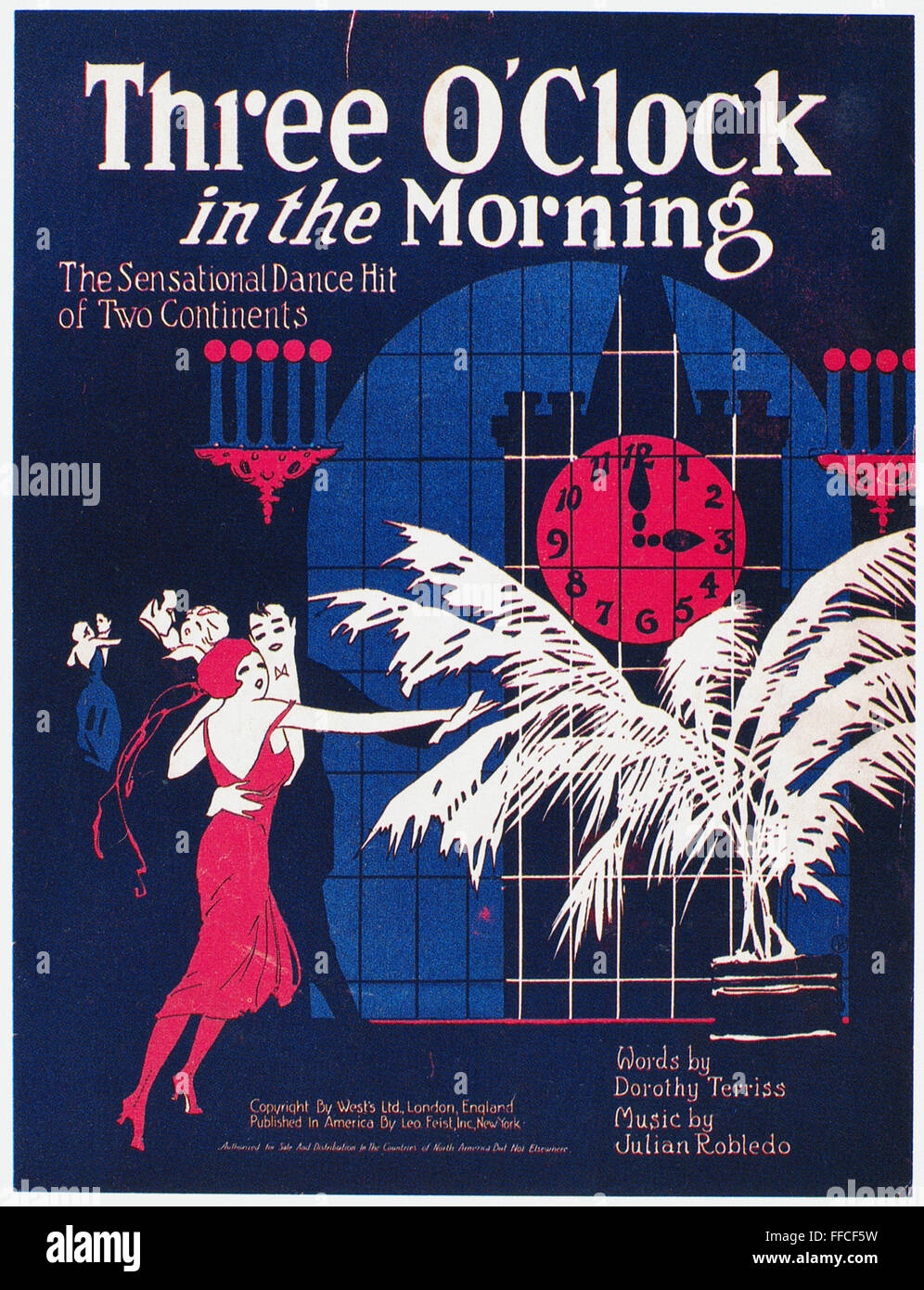 SHEET MUSIC COVER, 1922. /nAmerican sheet music cover for 'Three O ...