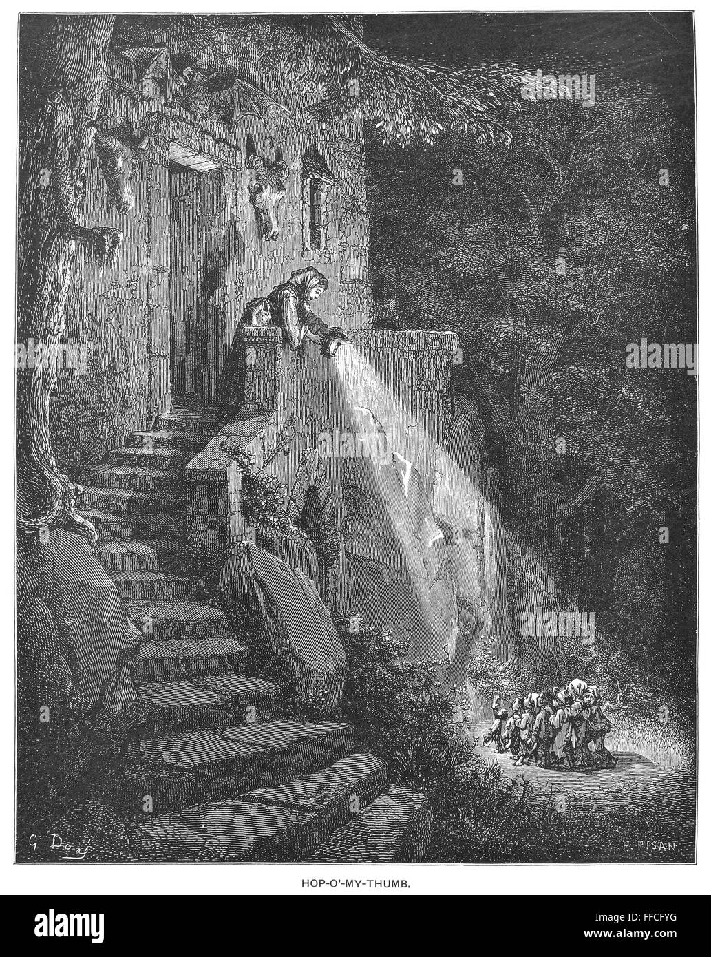 PERRAULT: TOM THUMB./nTom and his siblings are given shelter by the ...