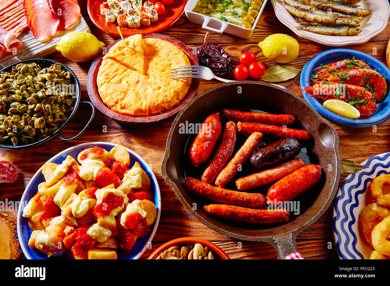 Tapas from spain varied mix of most popular tapa mediterranean food ...
