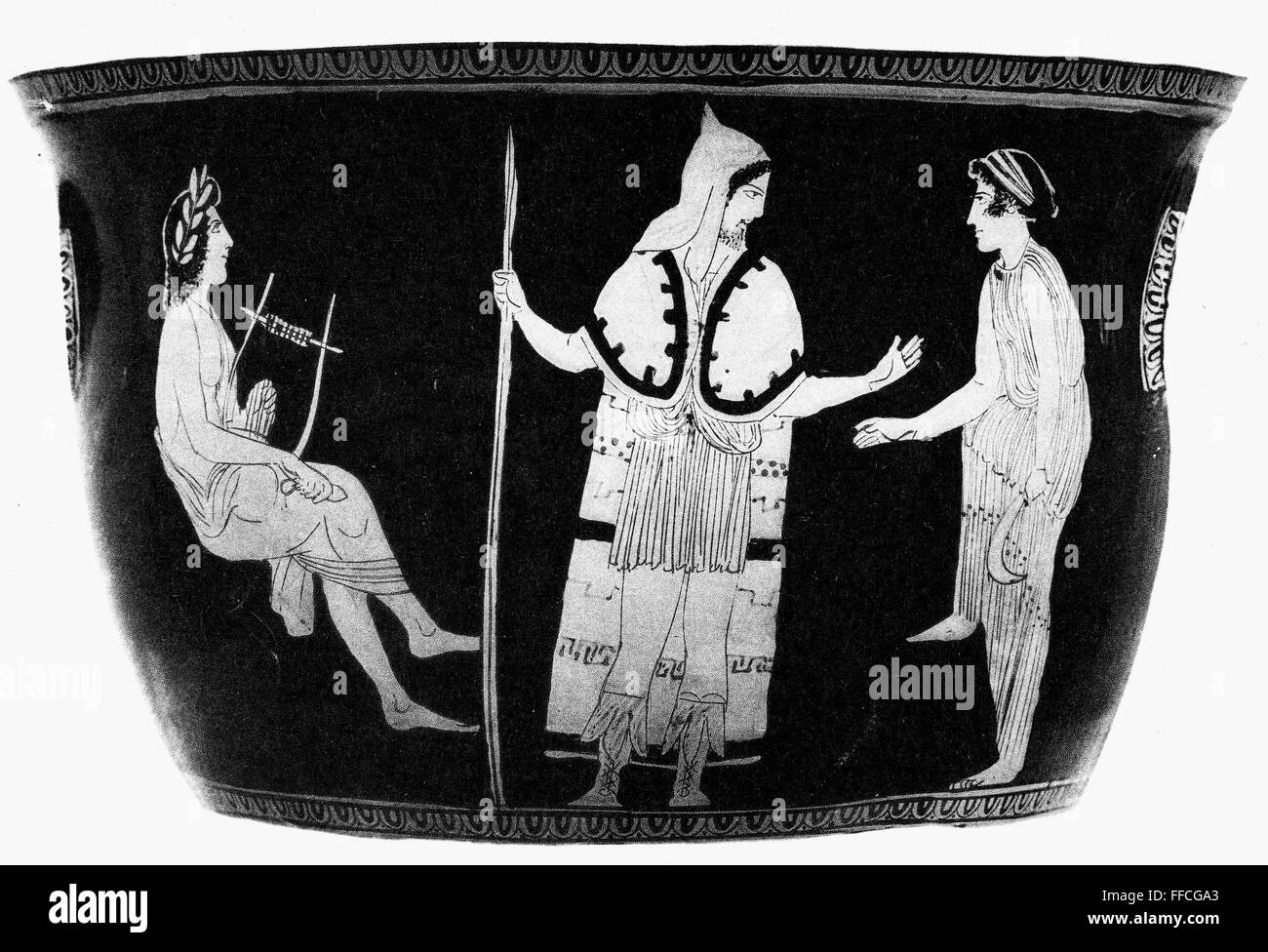 ORPHEUS AND THRACIANS. /nOrpheus playing music among the Thracians ...