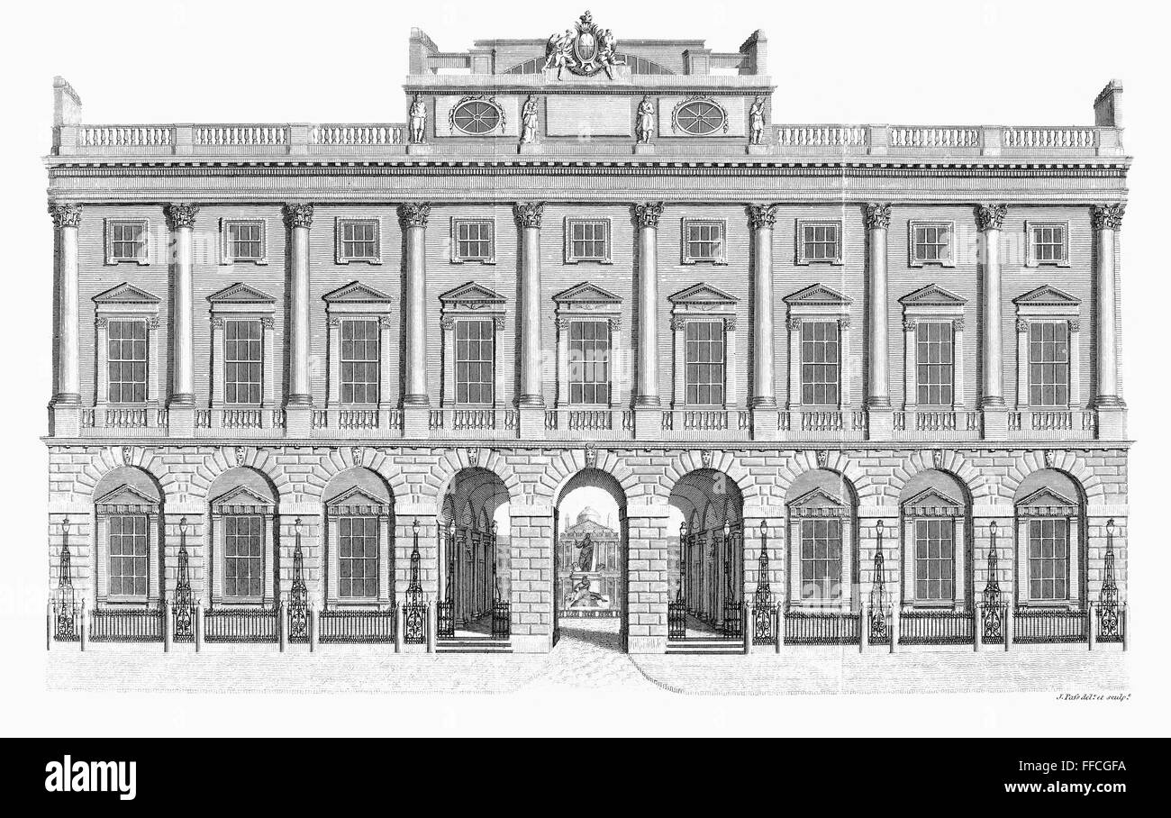 LONDON: ROYAL ACADEMY. /nExterior view of the Royal Academy of Art ...