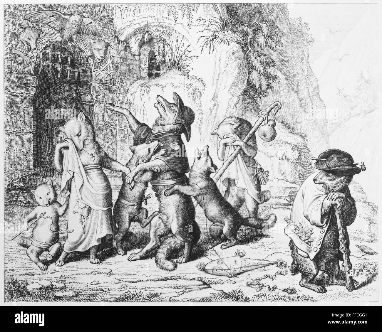 REYNARD THE FOX, 1846. /nSteel engraving, German, 1846, after Wilhelm ...