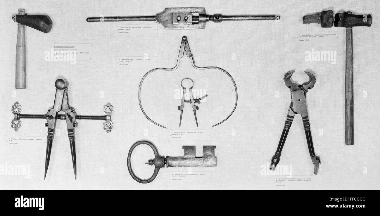 LOCKSMITH'S TOOLS,/nGerman and American locksmith's tools, 16th to 19th ...