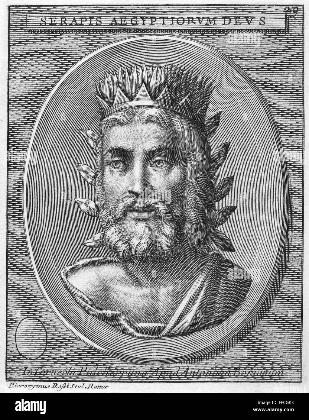 SERAPIS. /nChief deity of Ptolemaic Egypt. Copper engraving, Italian ...