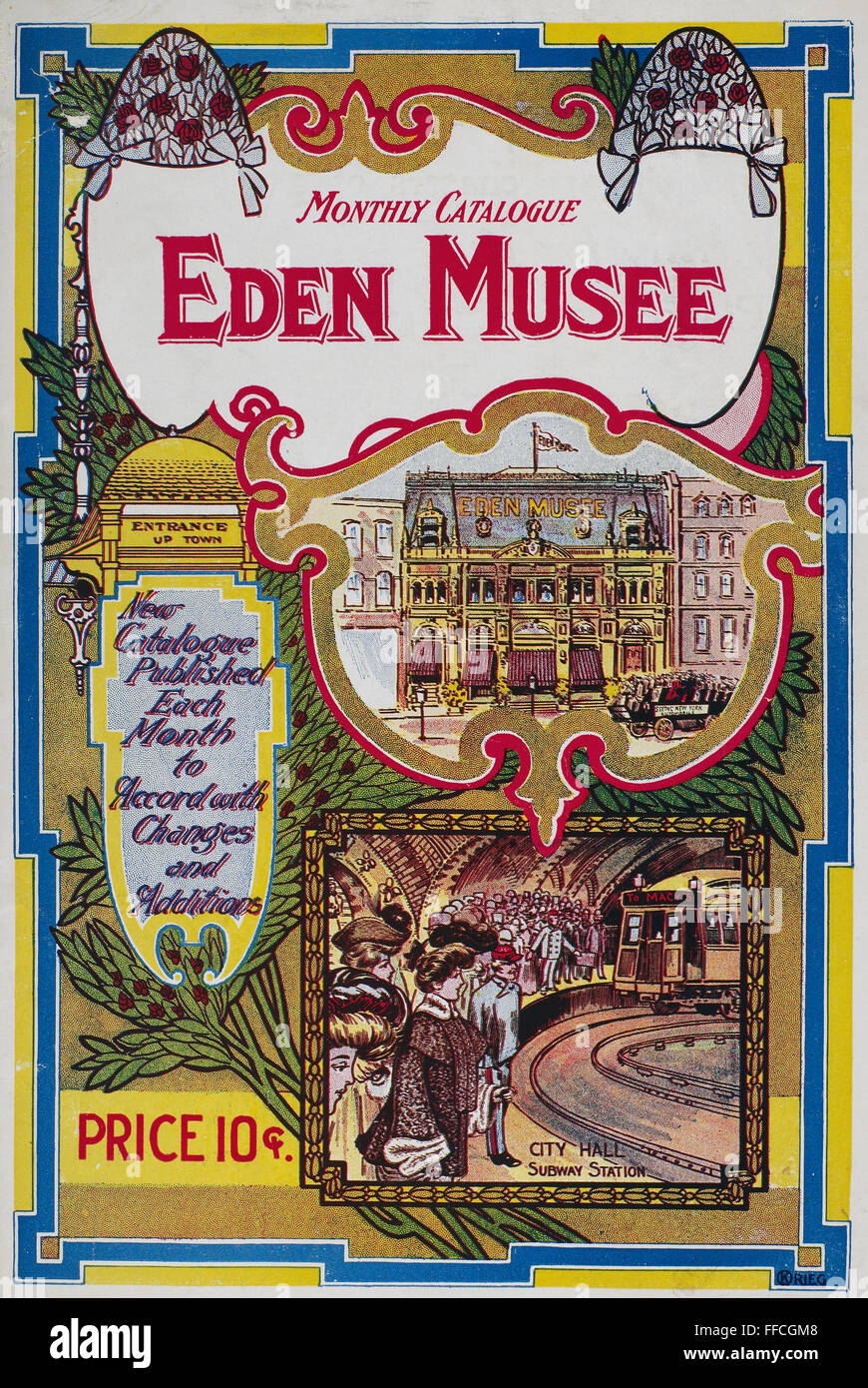 NEW YORK: EDEN MUSEE, 1910. /nA 1910 catalogue for the Eden Musee, a ...