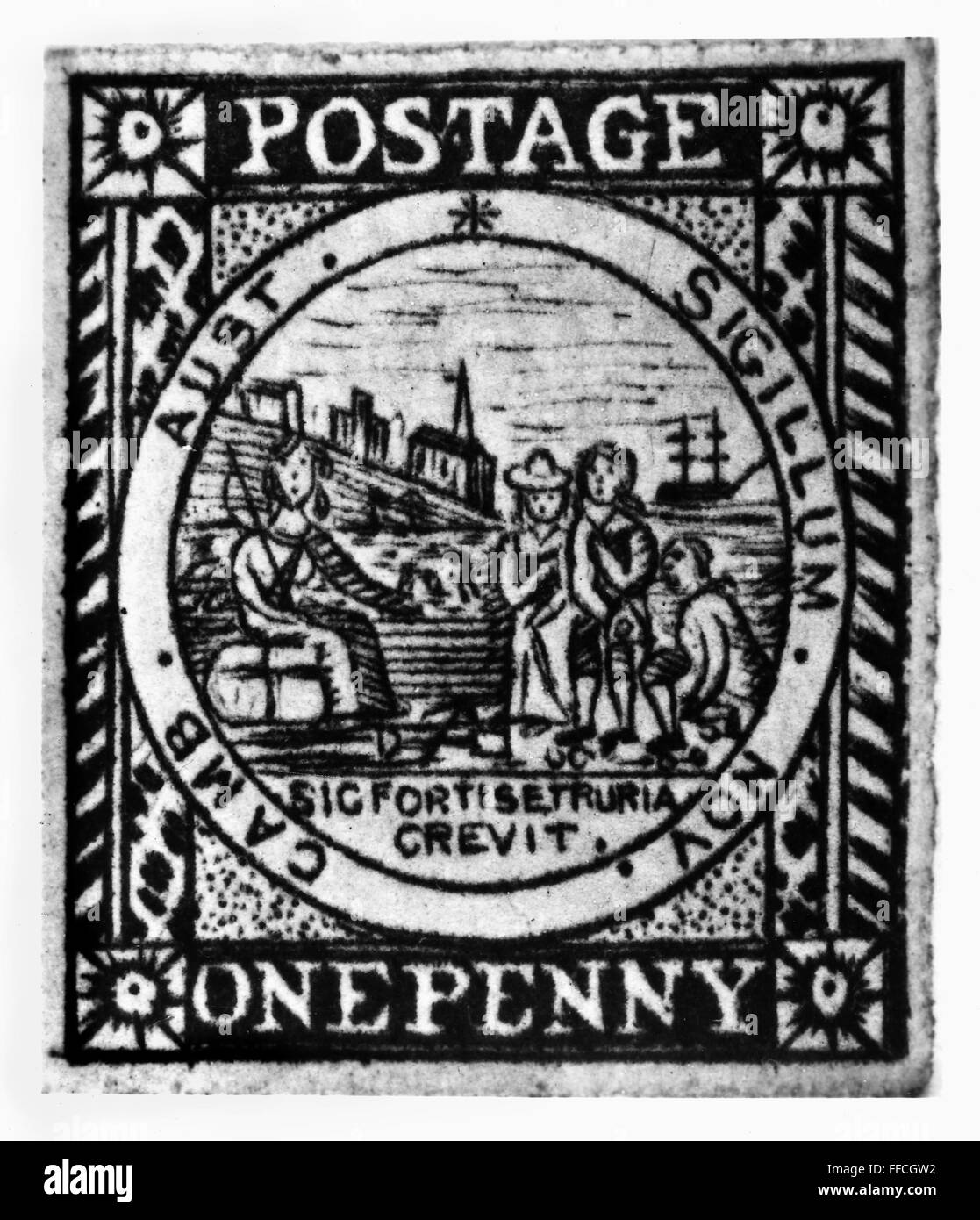 AUSTRALIA: POSTAGE STAMP. /nOriginal plate for the 'Sidney Views ...