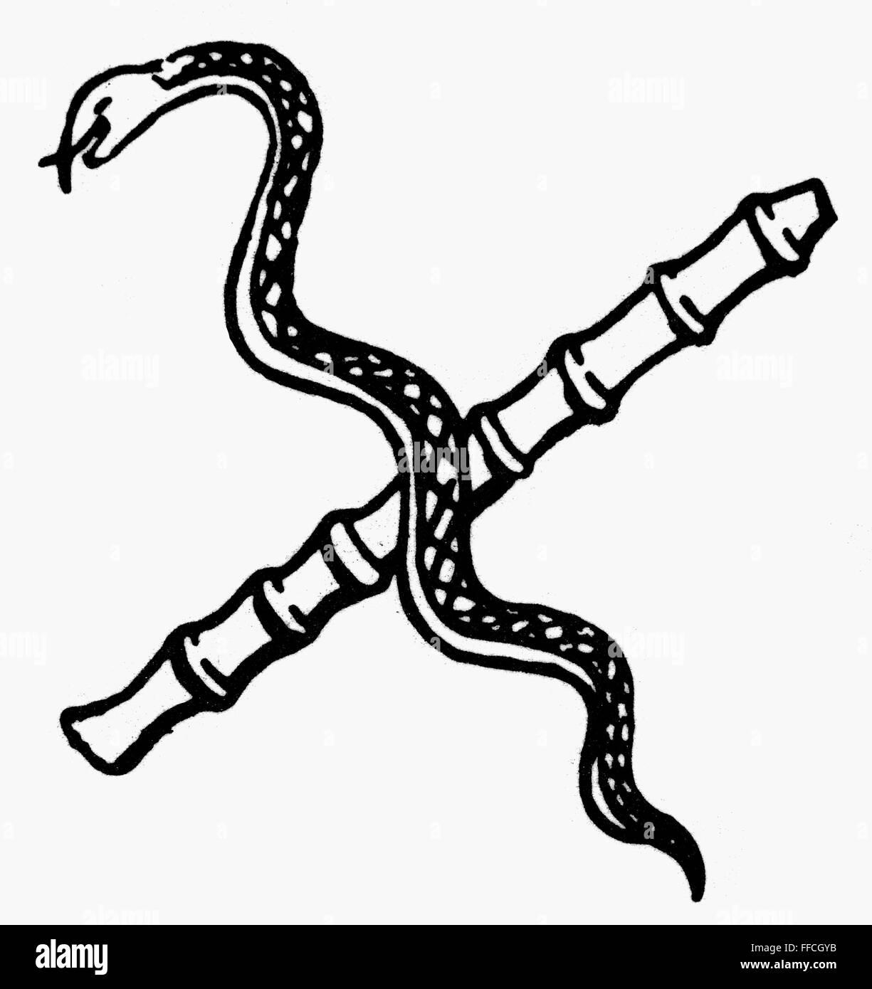 HINDU SYMBOL: WISDOM. /nA Hindu symbol of wisdom and learning. Line ...