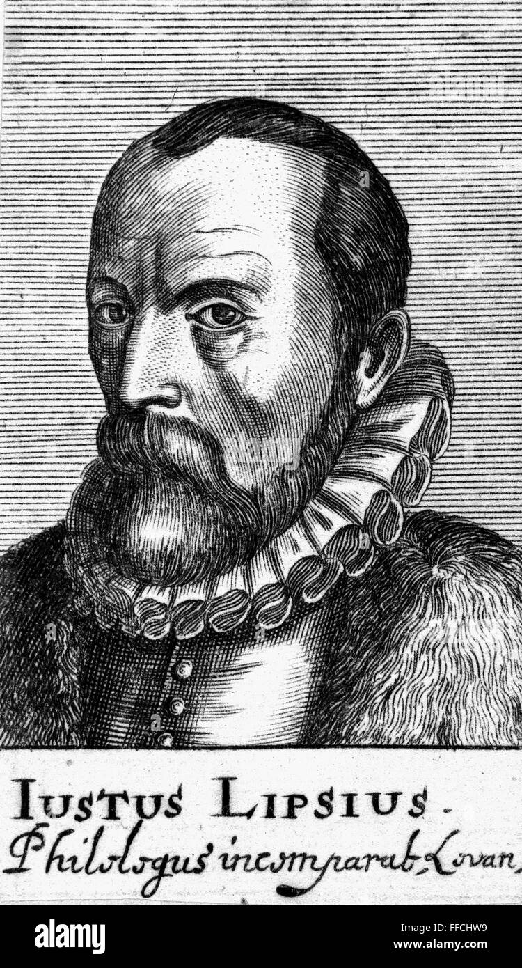 JUSTUS LIPSIUS (1547-1606). /nFlemish humanist. Line engraving, 18th ...