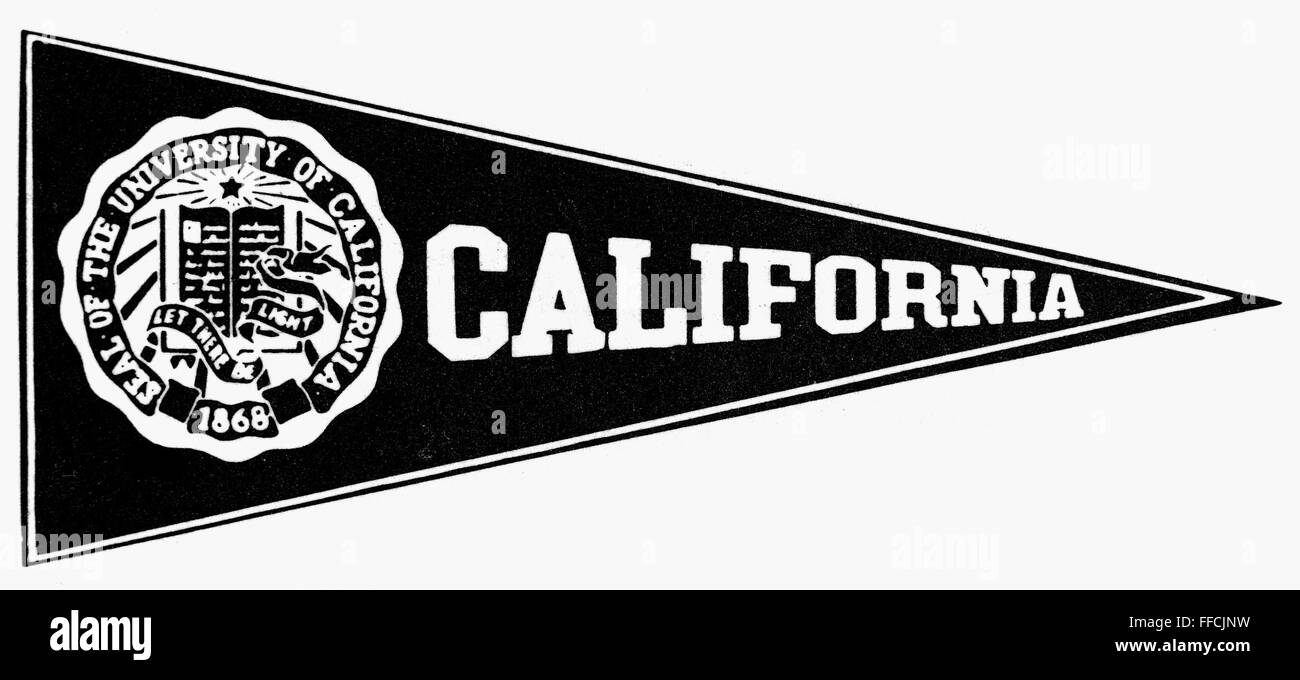 PENNANT: CALIFORNIA. /nA pennant from the University of California ...