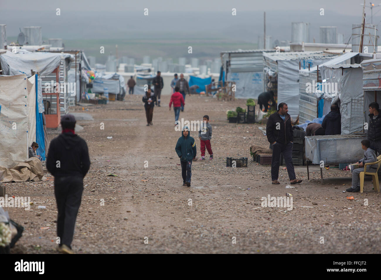 Tazade refugee camp near Kalar city (North Iraq), home to few thousand ...