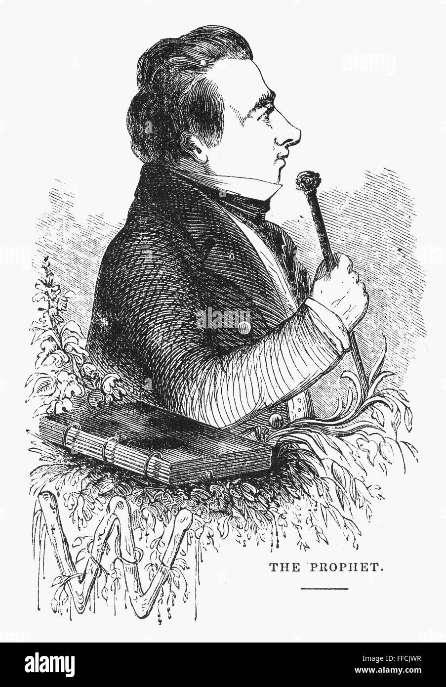 JOSEPH SMITH (1805-1844). /nAmerican founder of the Mormon church. Wood ...