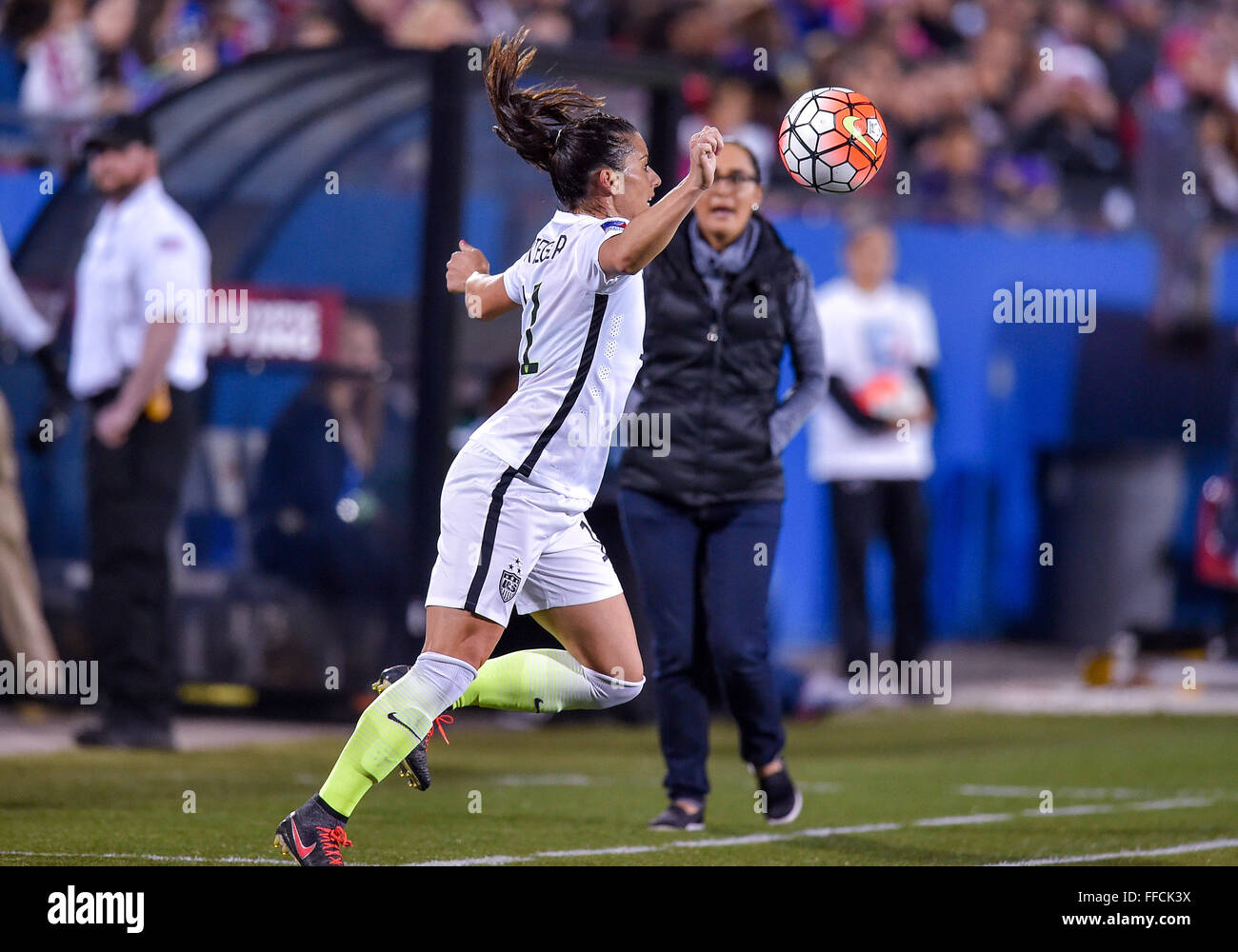 USA Defender Ali Krueger (11) with the ball during the CONCACAF Women's ...