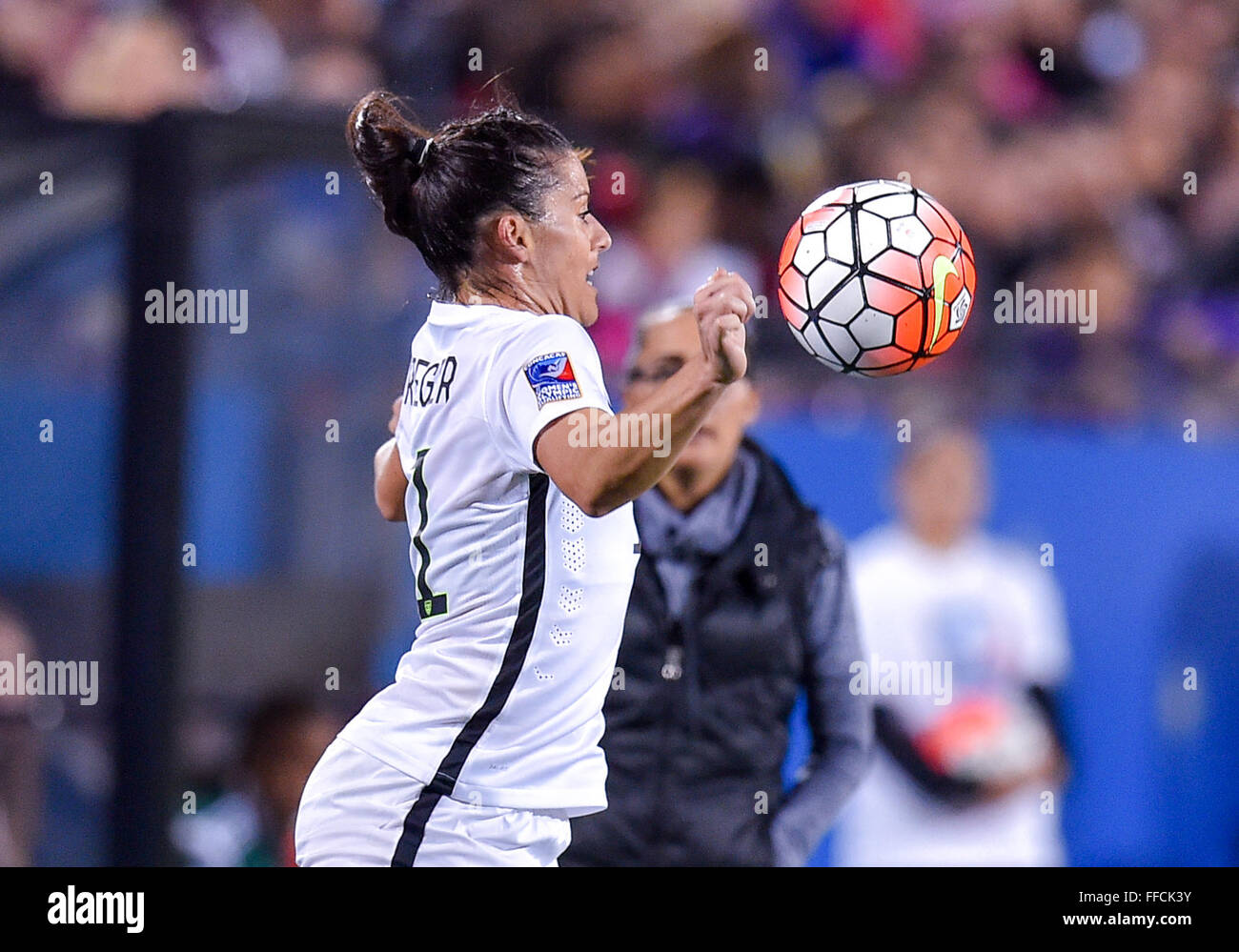 USA Defender Ali Krueger (11) with the ball during the CONCACAF Women's ...
